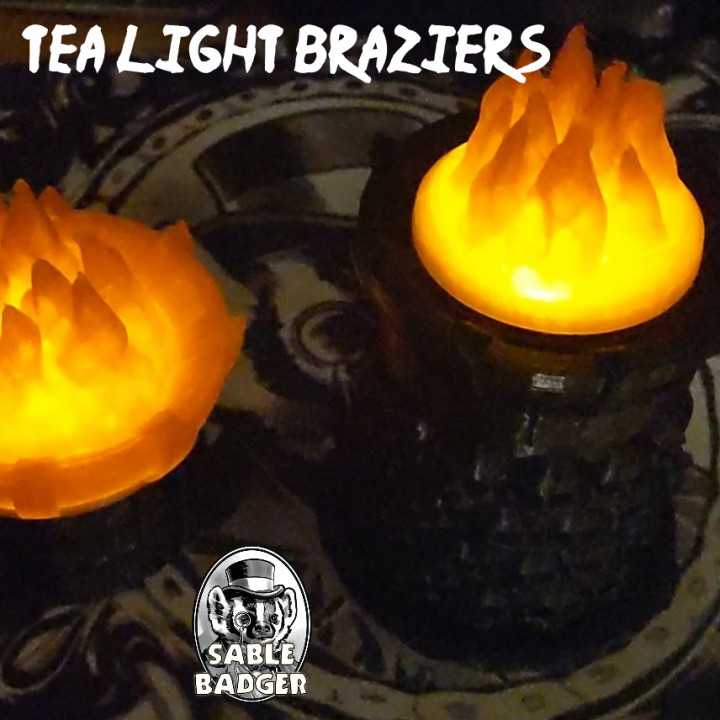 3D Printable Fantasy skull braziers/torches for tea lights by brander ...