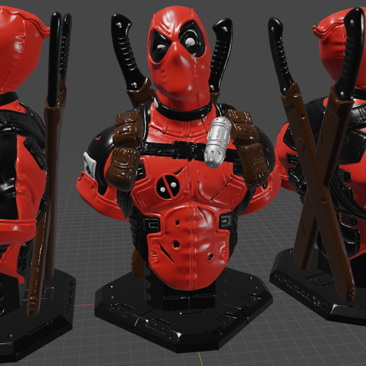 3D Printable Deadpool Multicolour Remix for MMU and Palette by iczfirz