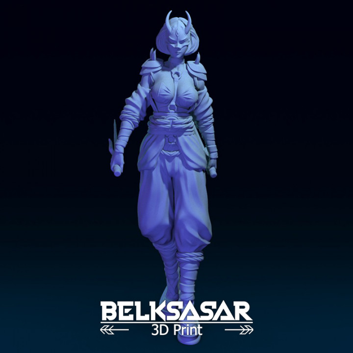 3D Printable Ninja Girl by Belksasar
