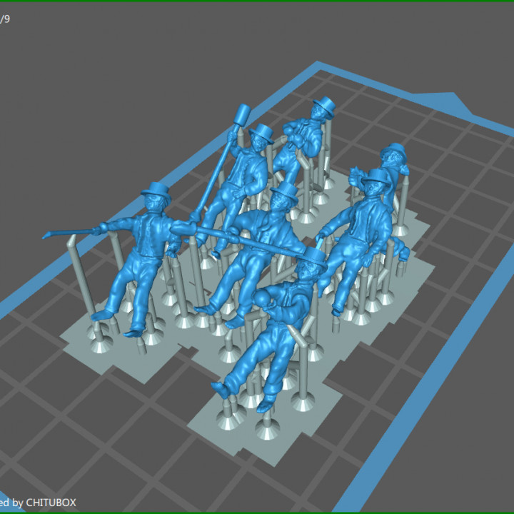 3D Printable Cannon Crew for Model Ships 1750-1820 by Alf Scherer