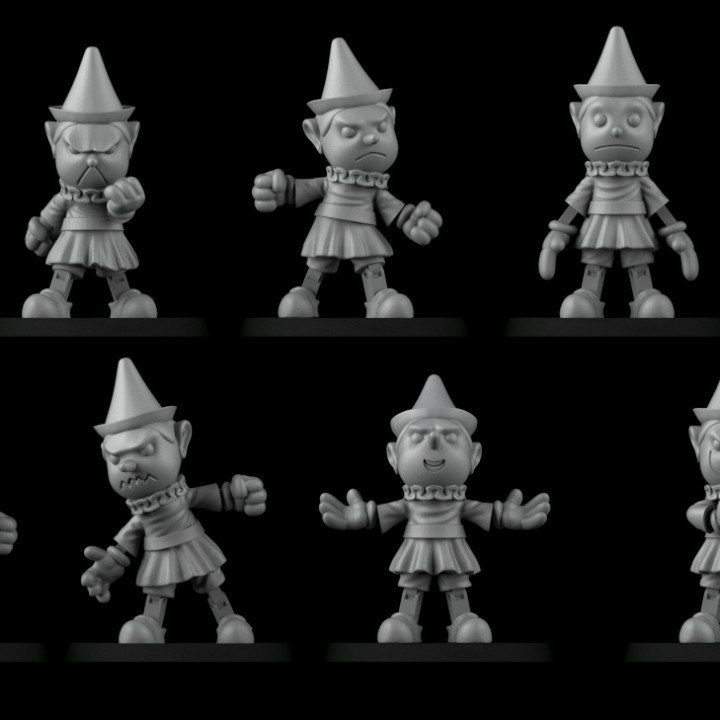 3D Printable Pinocchio Bundle team cat fox by Crosslances