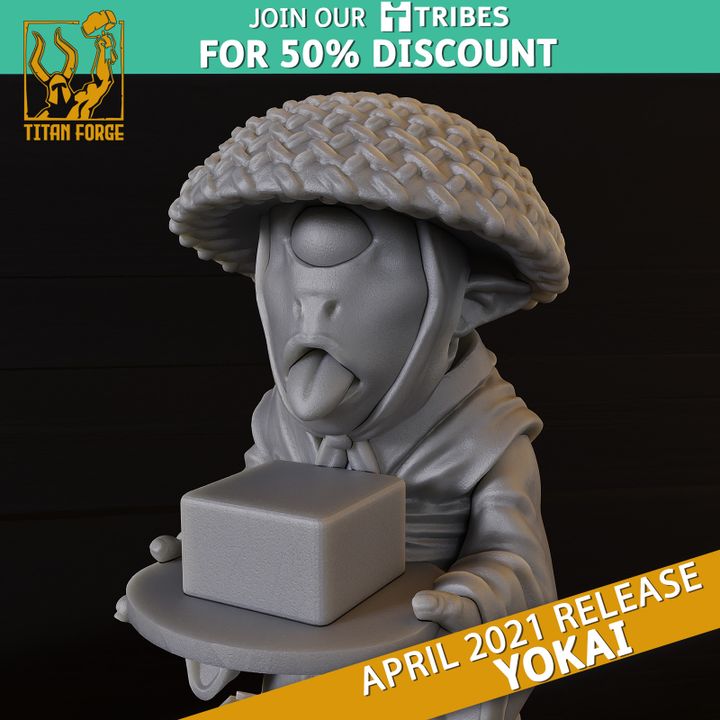 3D Printable Tofu - Kozo - Yokai - Titan Forge Miniatures April 2021 by ...