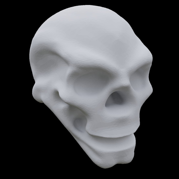 3D Printable Happy skull by Paul Dancer