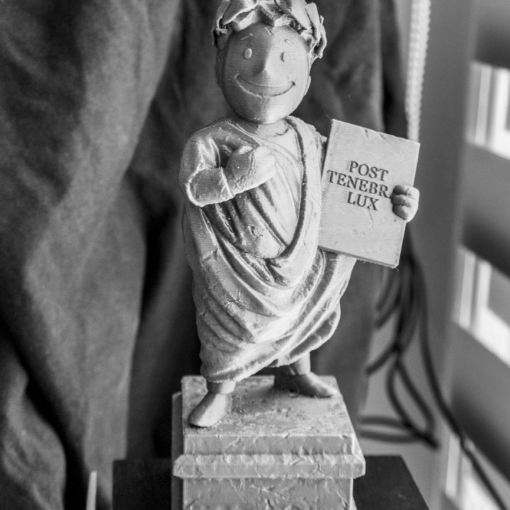 3D Printable Fallout Vault Boy Statue by Todor Kolev