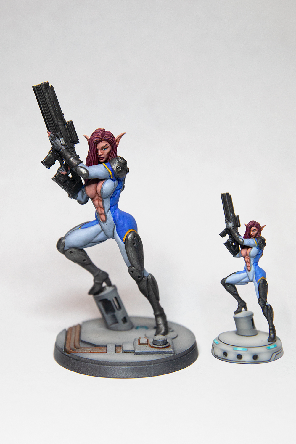 3D Printable BLACK SORROW FEMALE ELF MERCENARY by PAPSIKELS MINIATURES