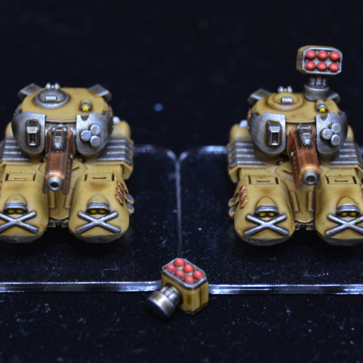 3D Printable Monsterpocalypse G-Tank Rocket Pod by AD