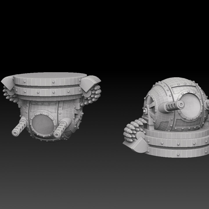 3D Printable Ball Turret by Sharedog Miniatures