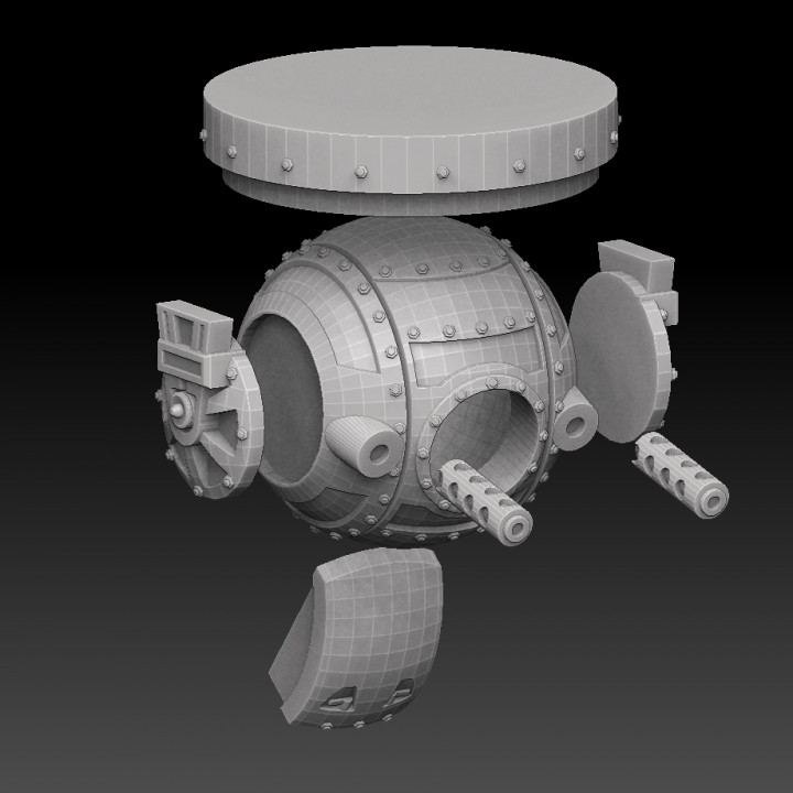 3D Printable Ball Turret by Sharedog Miniatures