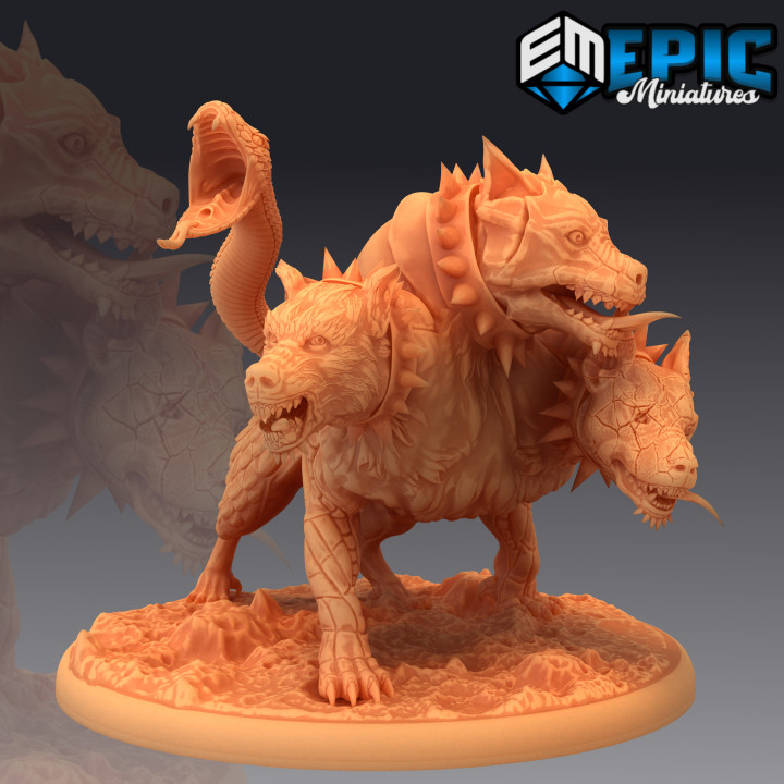 3D Printable Cerberus Set / Three Headed Hellhound / Hades Guard Dog by ...