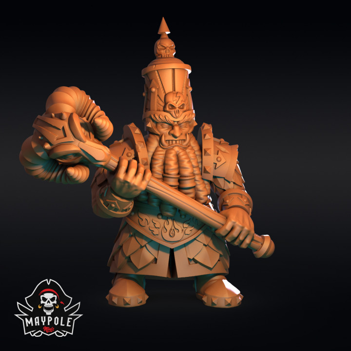 3D Printable Infernal dwarf (modular weapons) by Evgenii Tkachenko