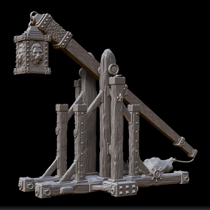 3D Printable TREBUCHET (2 VERSIONS) by Raven Twin Miniatures