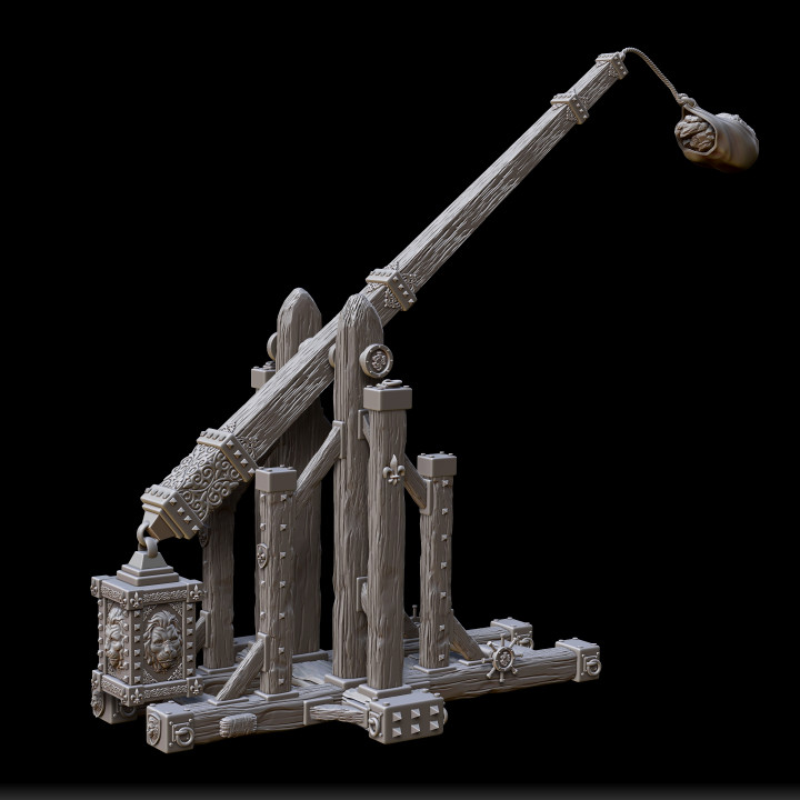 3D Printable TREBUCHET (2 VERSIONS) by Raven Twin Miniatures