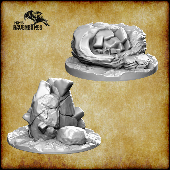 3D Printable Cave Mining bundle Pre-supported by RavenBonesStudio