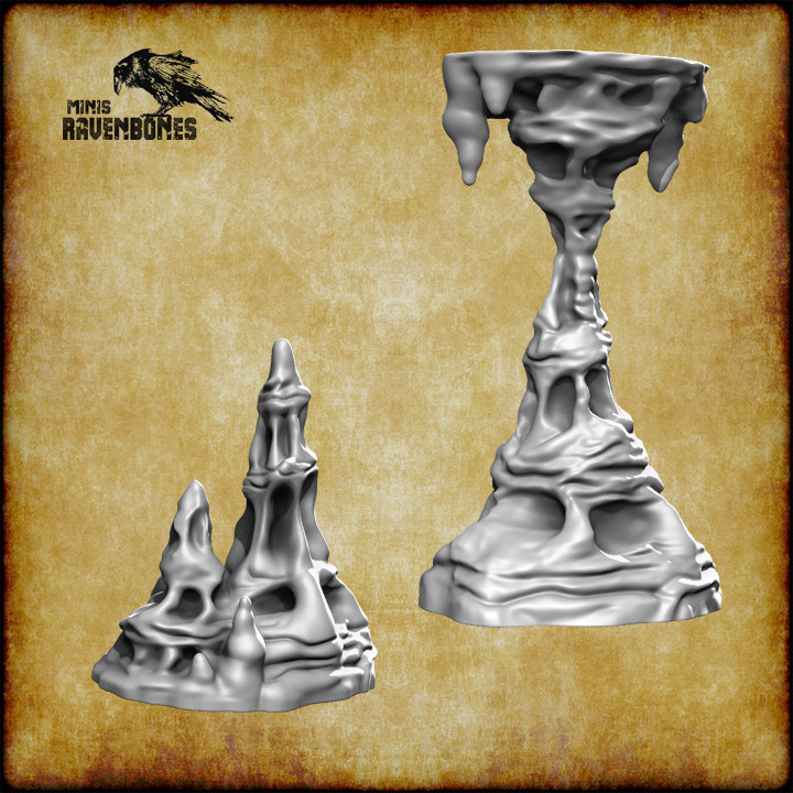 3D Printable Cave Mining bundle Pre-supported by RavenBonesStudio