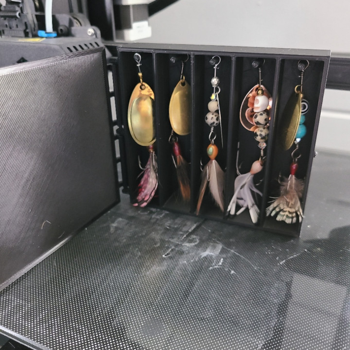 3D Printable Fishing Spinner Box by Tim Dakin