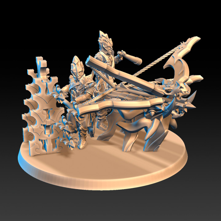 3D Printable Elf bolt thrower by Dragon's Lake Miniaturas