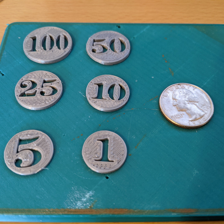 3D Printable RPG Coin Sets by Austin