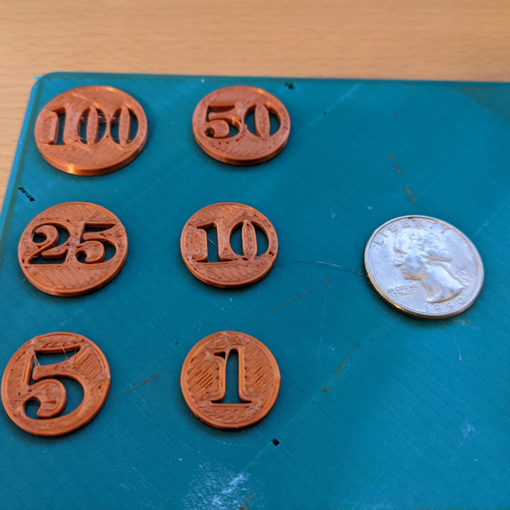 3D Printable RPG Coin Sets by Austin