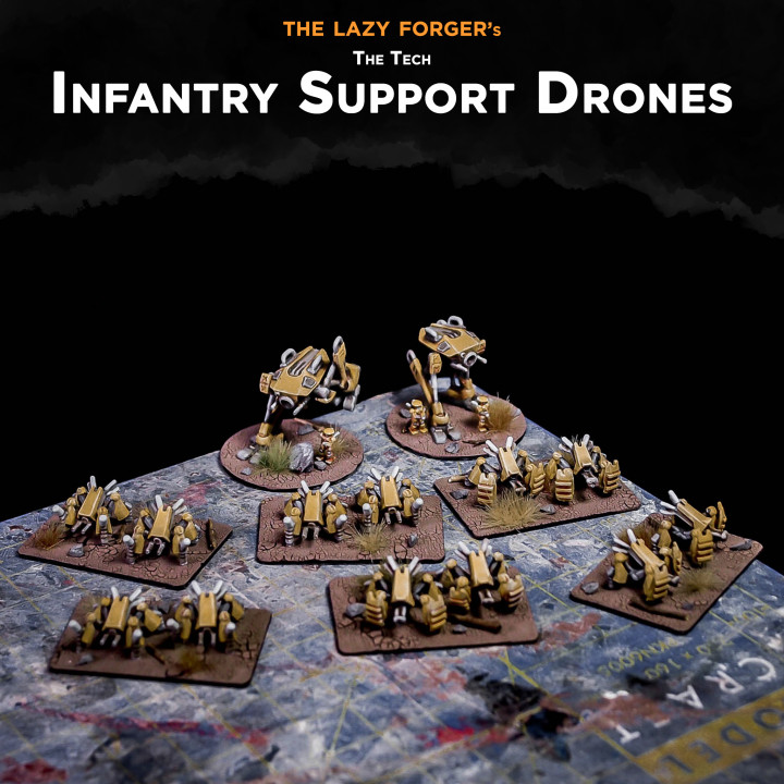 3D Printable The Tech - Infantry Support Drones by The Lazy Forger