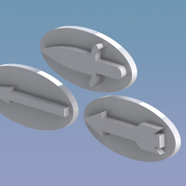 3D Printable RPG Weapon Markers by Austin