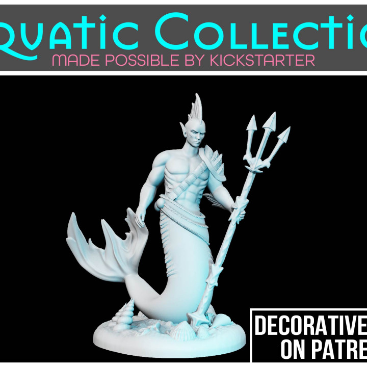 3D Printable Male Merfolk by M3DM