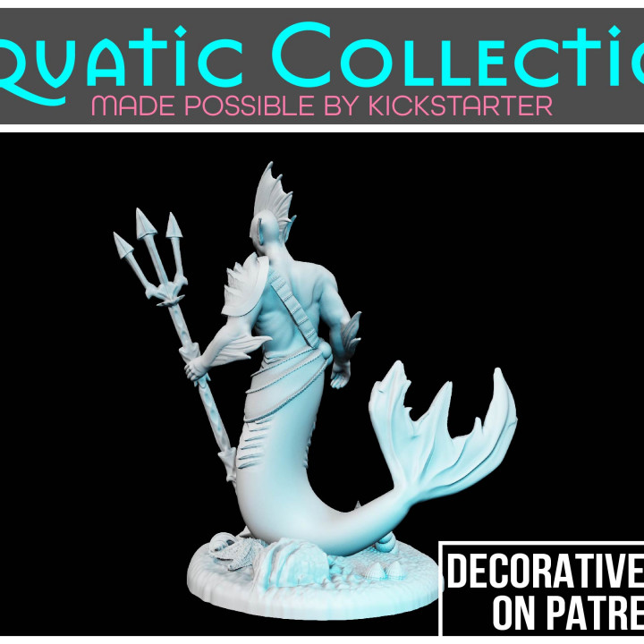 3D Printable Male Merfolk by M3DM