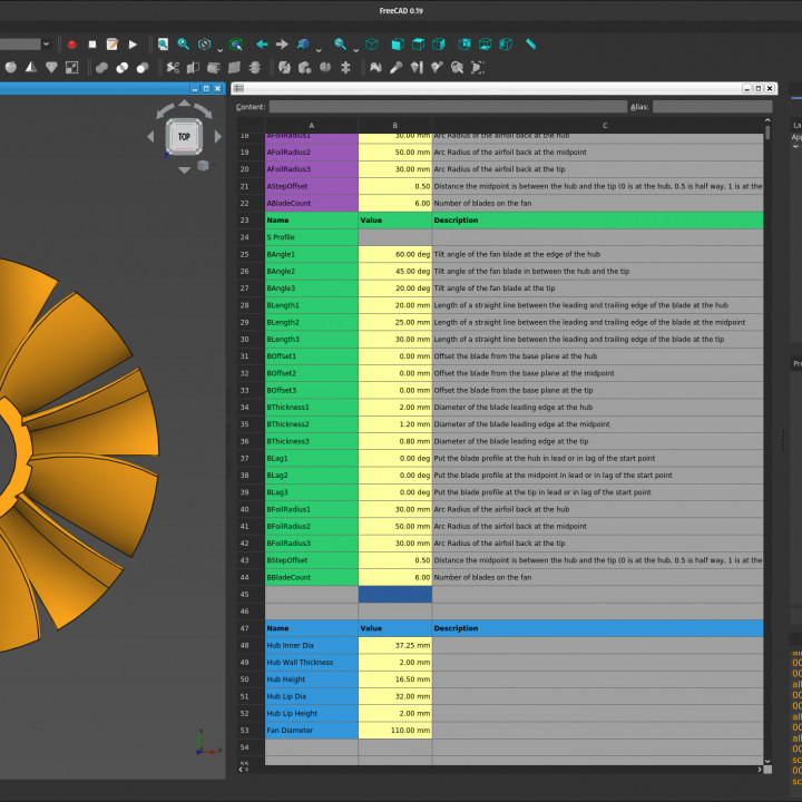 3D Printable Parametric Fan Generator by Brodie Fairhall