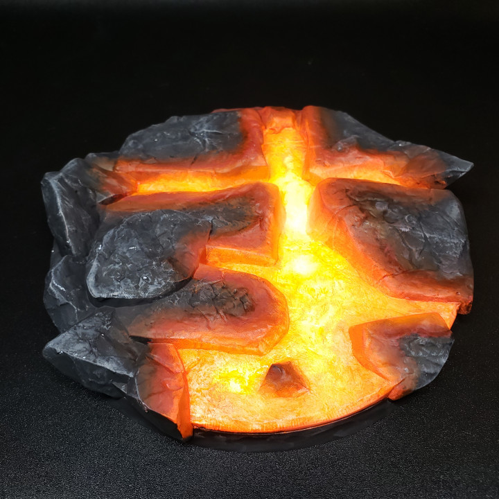 3D Print of Volcanic Bases (Round) by Grumdy