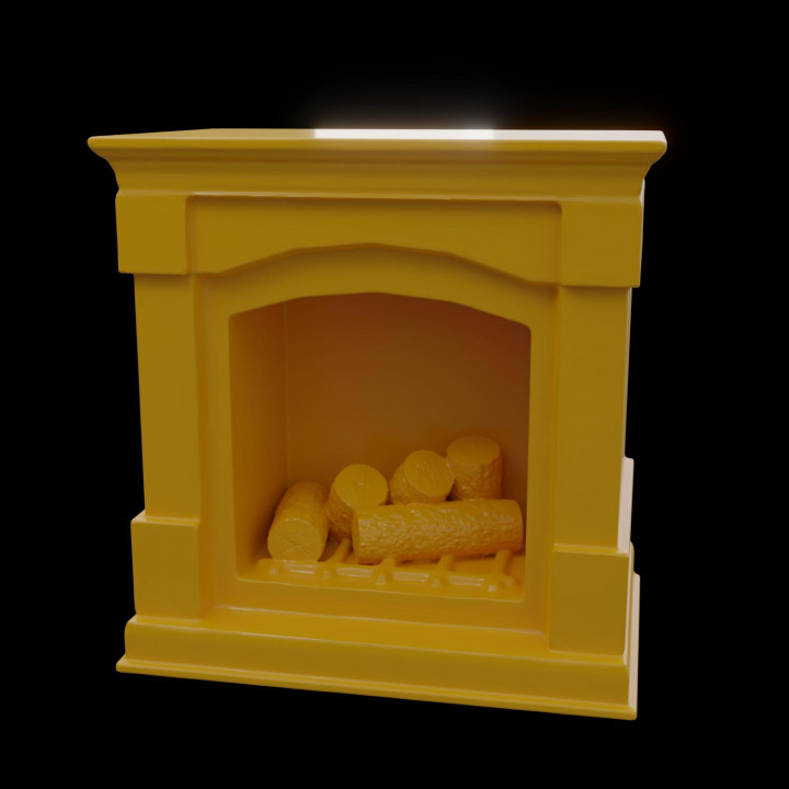 3D Printable Fireplace by YourNeighborKnight Minis