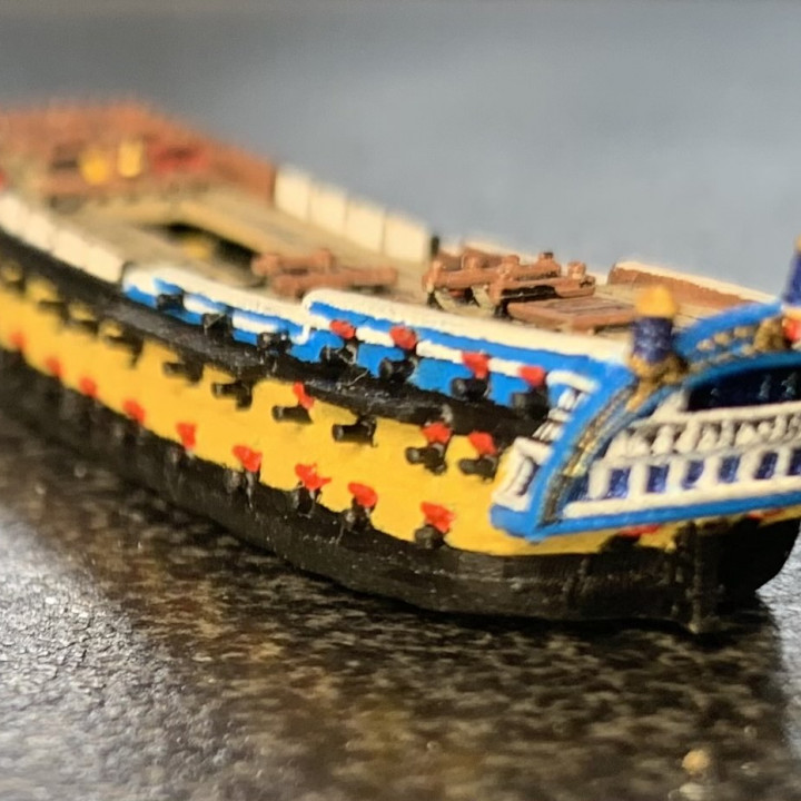 3D Printable Spanish 3rd rate "San Juan Nepomuceno" (74 guns) by Turner ...