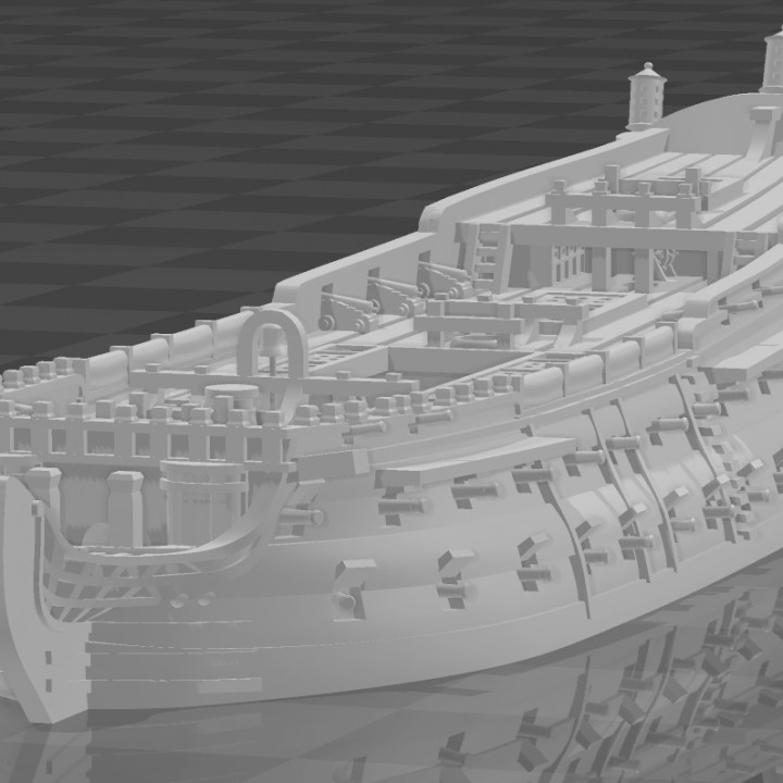 3D Printable Spanish 3rd rate "San Juan Nepomuceno" (74 guns) by Turner ...