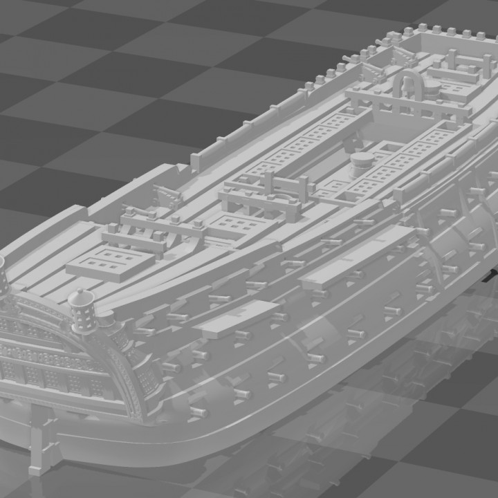 3D Printable Spanish 3rd rate "San Juan Nepomuceno" (74 guns) by Turner ...