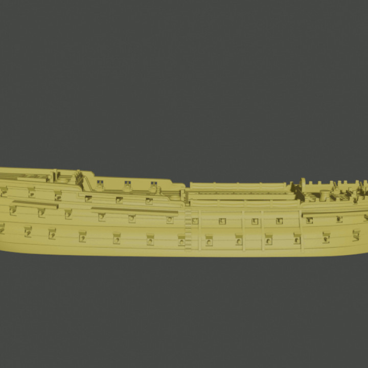 3D Printable Spanish 3rd rate "San Juan Nepomuceno" (74 guns) by Turner ...