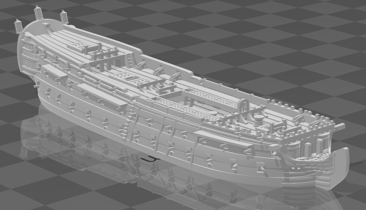 Spanish 3rd rate "San Juan Nepomuceno" (74 guns)