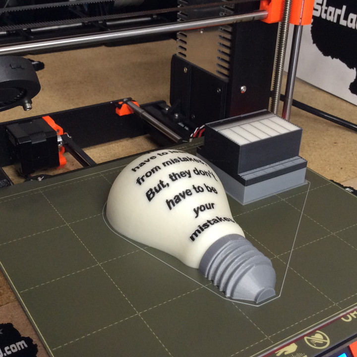 3D Printable Mistakes Bulb by Star Labs 3D, LLC