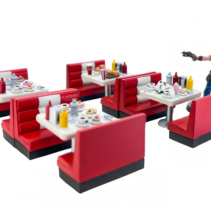 3D Printable Diner Tables by Tiny Furniture