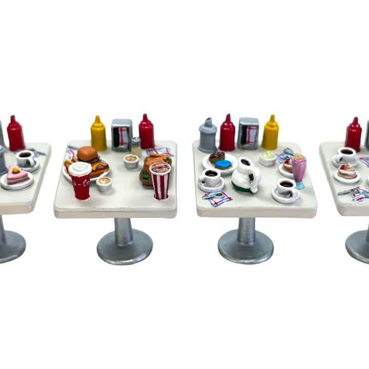 3D Printable Diner Tables by Tiny Furniture