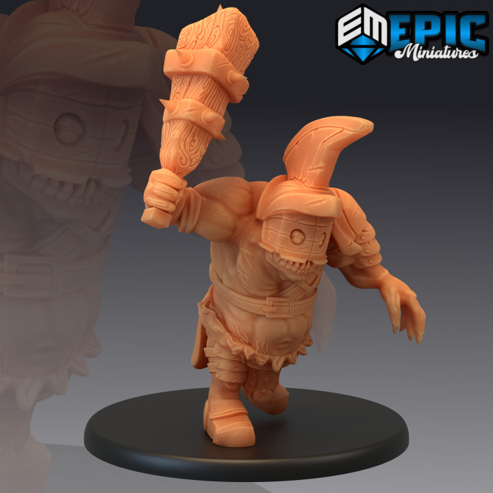 3D Printable Ogre Gladiator Set / Roman Slave Warrior / Colosseum ...