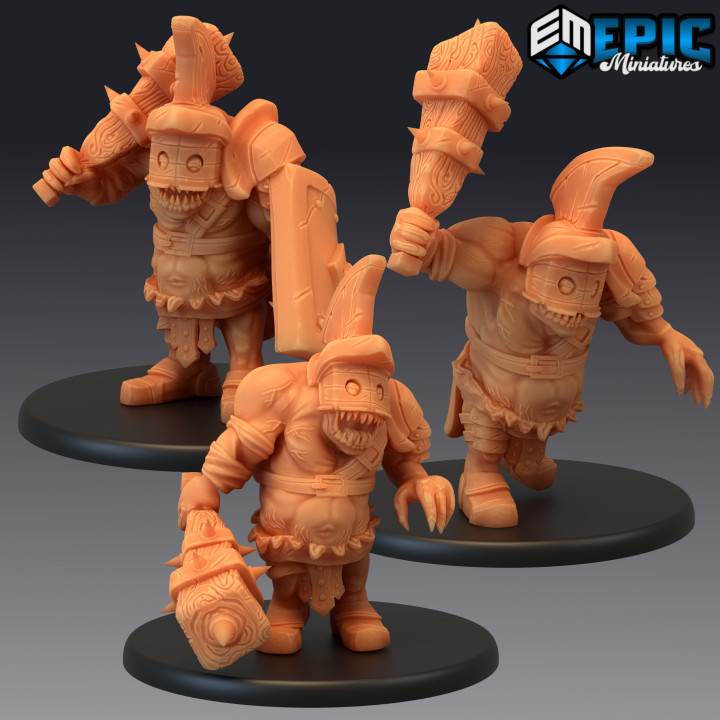 3D Printable Ogre Gladiator Set / Roman Slave Warrior / Colosseum ...