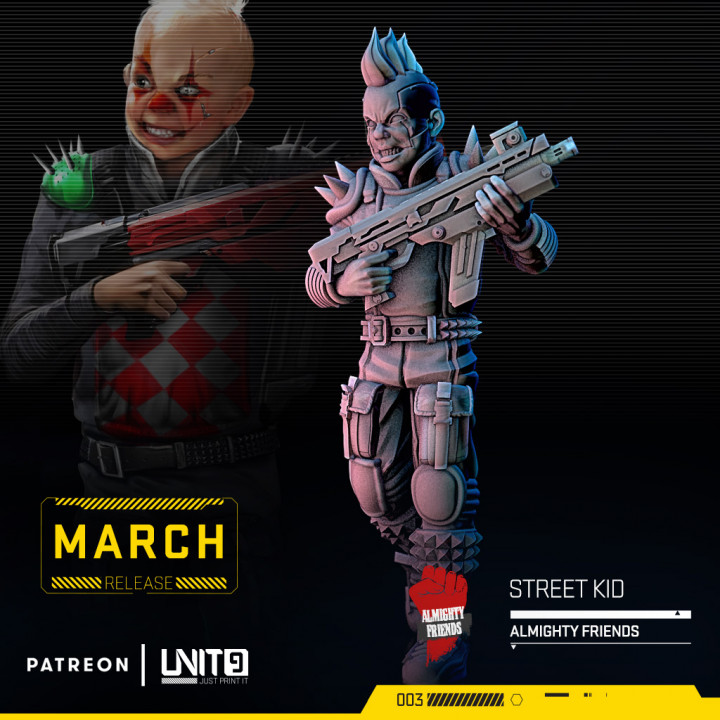 3D Printable Cyberpunk Street Kid by UNIT9