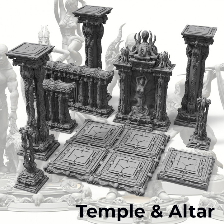 3D Printable Temple & Altar (PRESUPPORTED for resin printers) by ...