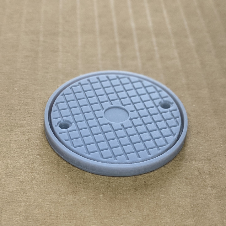 3D Printable Manhole Cover Bases by Dwayn Wyley