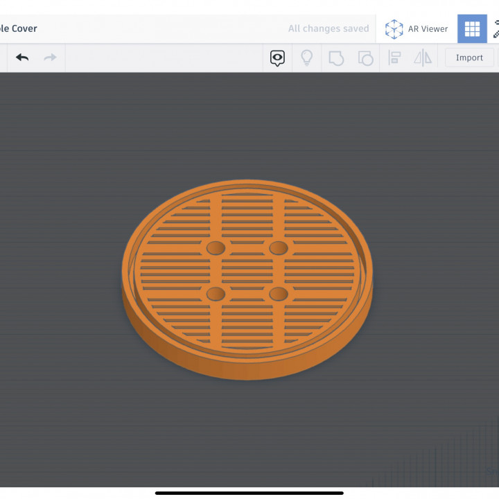 3D Printable Manhole Cover Bases by Dwayn Wyley