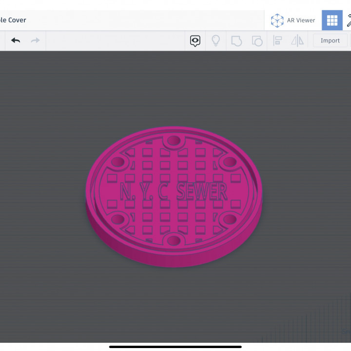 3D Printable Manhole Cover Bases by Dwayn Wyley