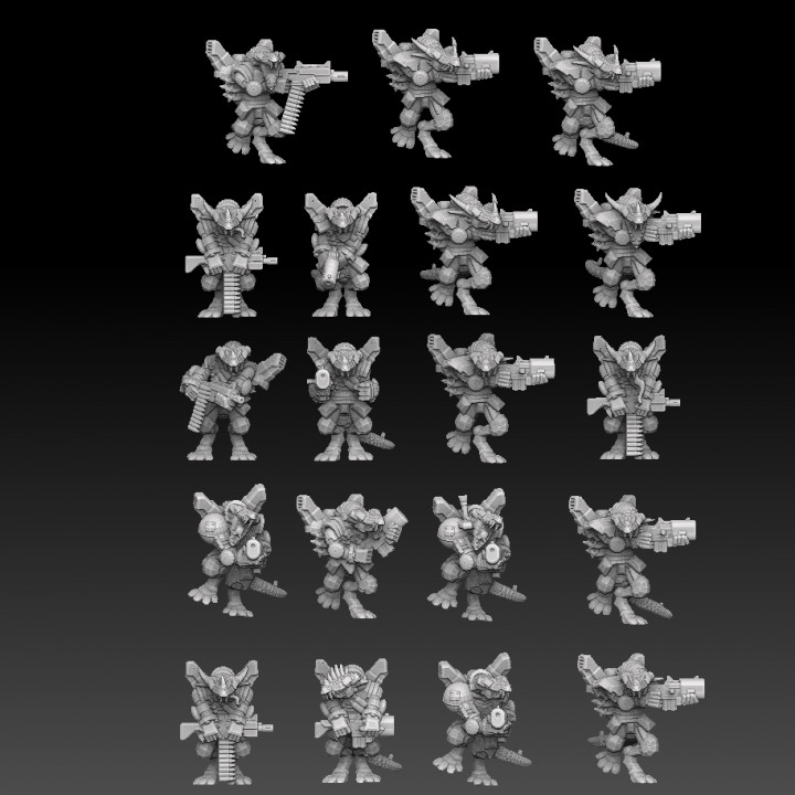 3D Printable Space Lizards Megapack by Sharedog Miniatures