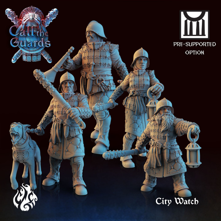 3D Printable City Watch Guardsmen by Crippled God Foundry
