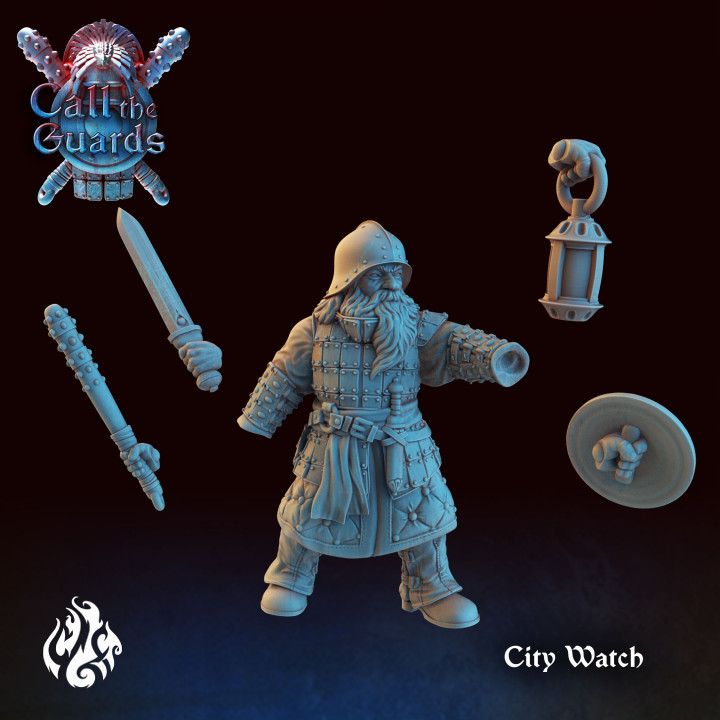 3D Printable City Watch Guardsmen by Crippled God Foundry