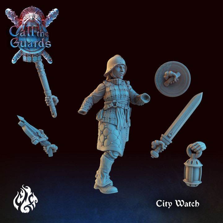 3D Printable City Watch Guardsmen by Crippled God Foundry