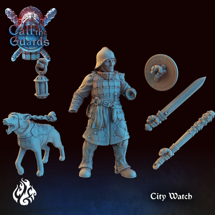 3D Printable City Watch Guardsmen by Crippled God Foundry