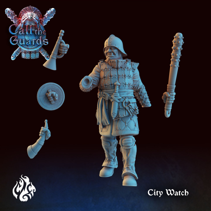 3D Printable City Watch Guardsmen by Crippled God Foundry